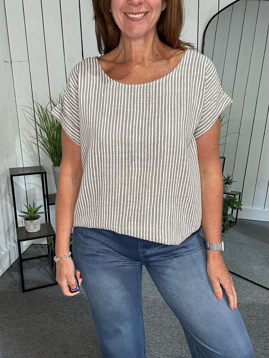 Striped Top – Button Boutique